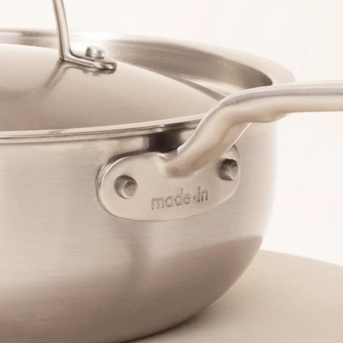 Made In 5 Qt Saucier w/Lid - Stainless Clad – The Seasoned Gourmet