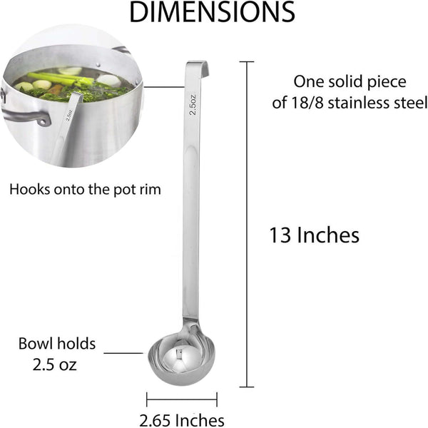 Ladle Stainless Steel - 2.5 oz – The Seasoned Gourmet