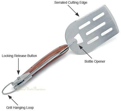 Charcoal Companion Rosewood Folding Handle Spatula – The Seasoned Gourmet