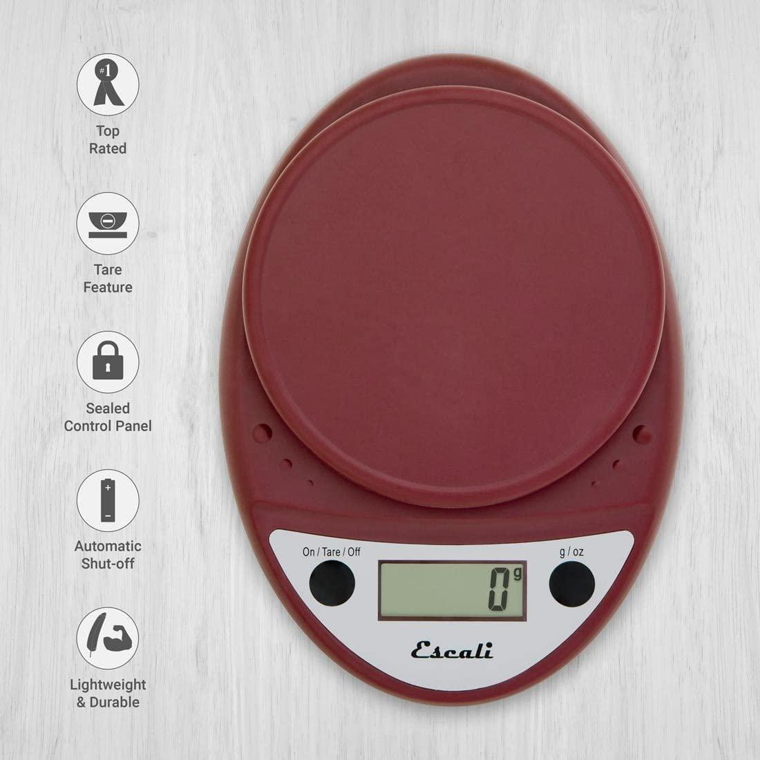 Escali Primo Digital Scale - Red – The Seasoned Gourmet
