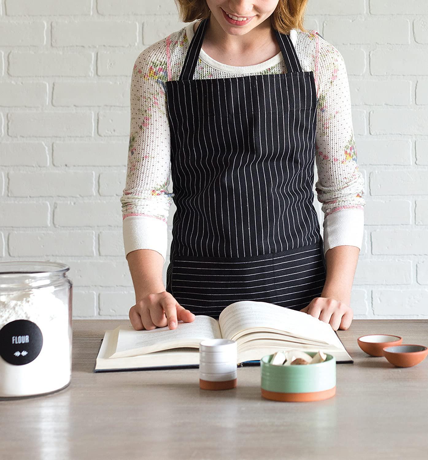Apron Junior Black Pinstripe – The Seasoned Gourmet